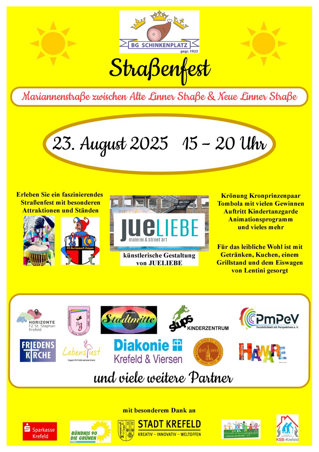 Straßenfest mit StreetArt Live-Painting – Veranstaltungen Krefeld